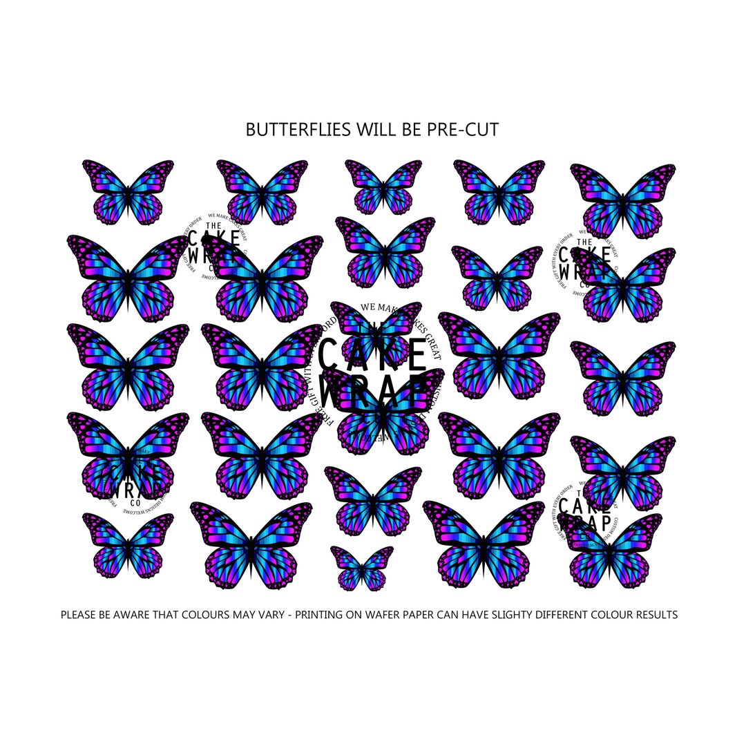 Wafer Paper Butterflies Edible Pre Cut Butterfly Wafer Butterflies