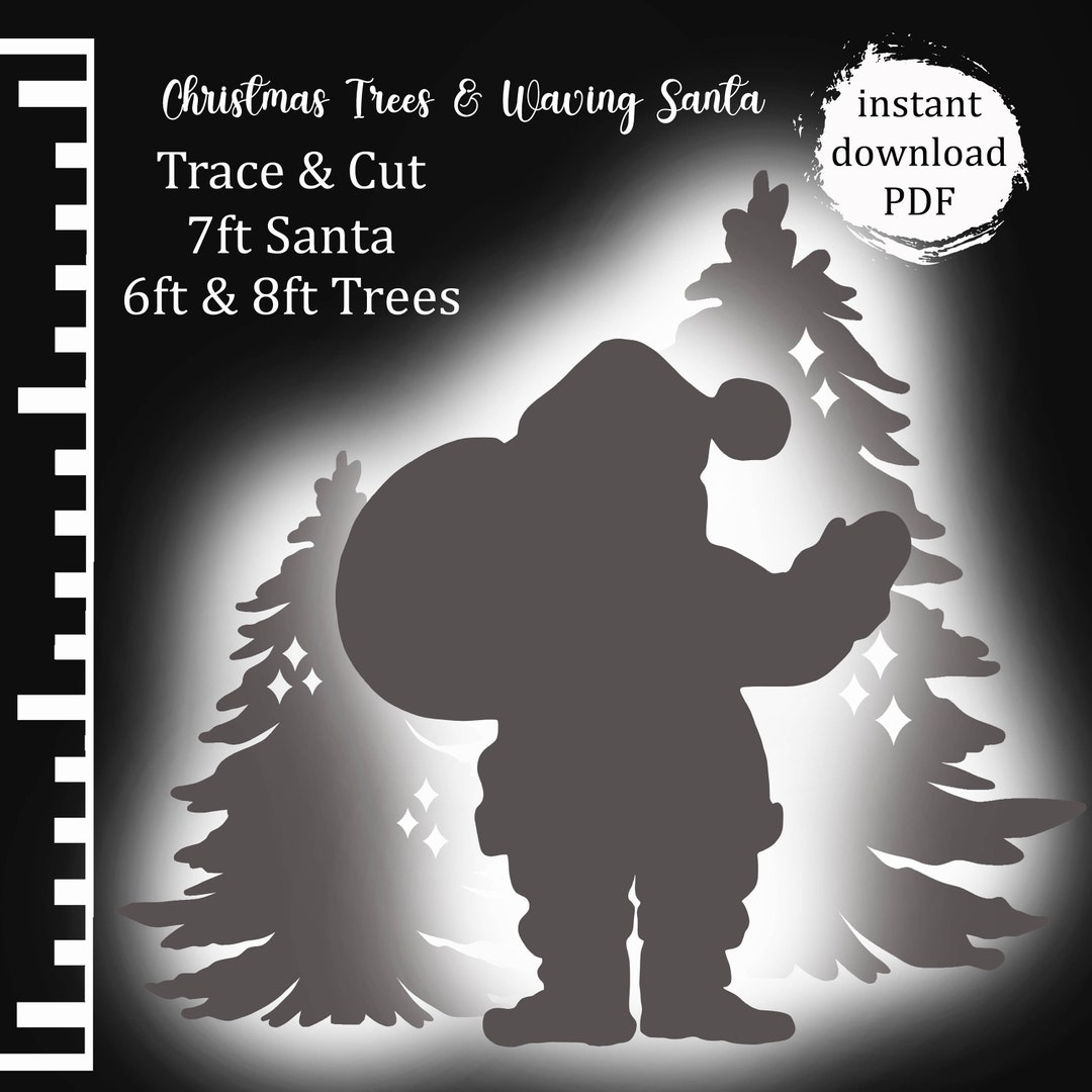 Santa Claus Trace and Cut Template, Printable Trace and Cut Christmas ...