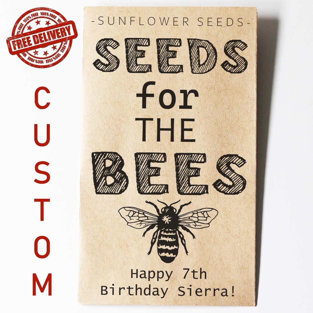 SEEDS FOR BEES, Bee Seed Packets, Birthday Seed Packets, Thank You ...