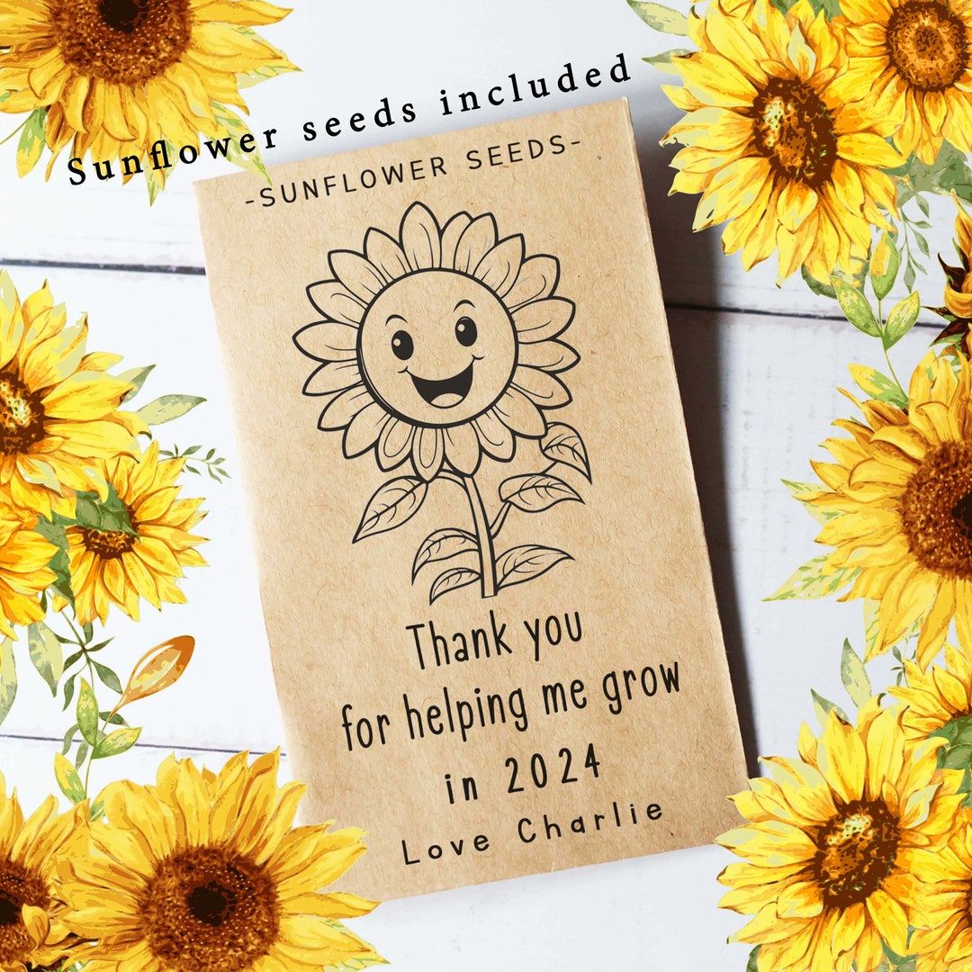 TEACHER GIFT, Gratitude Seed Packets, Custom Seed Packets, Thank You ...