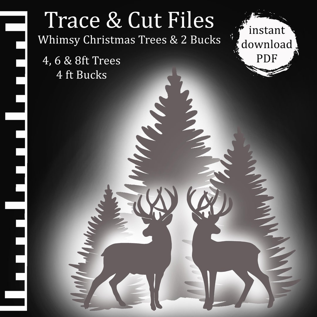 Christmas Tree Trace to Cut Template, Printable Trace and Cut Christmas ...