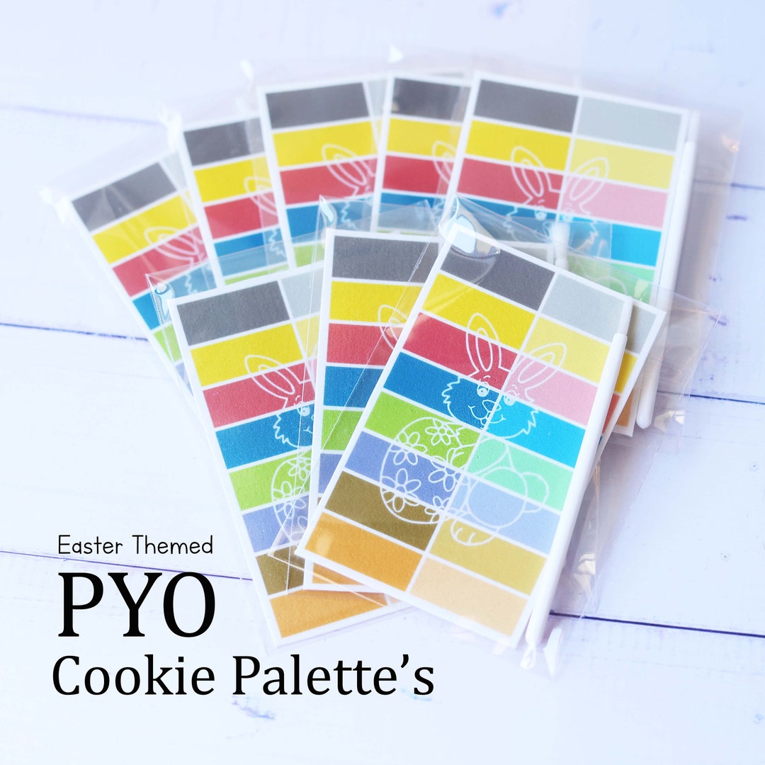 PYO COOKIE, Paint Your Own Easter Cookie, Easter Paint Palette, Paint ...