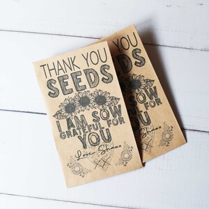 THANK YOU SEEDS, Gratitude Seed Packets, Custom Seed Packets, Thank You ...