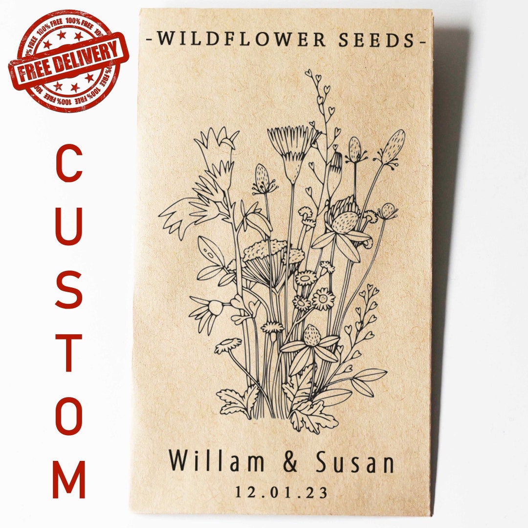 WEDDING FAVOUR, Thank You Seed Packets, Custom Wedding Seed Packets ...