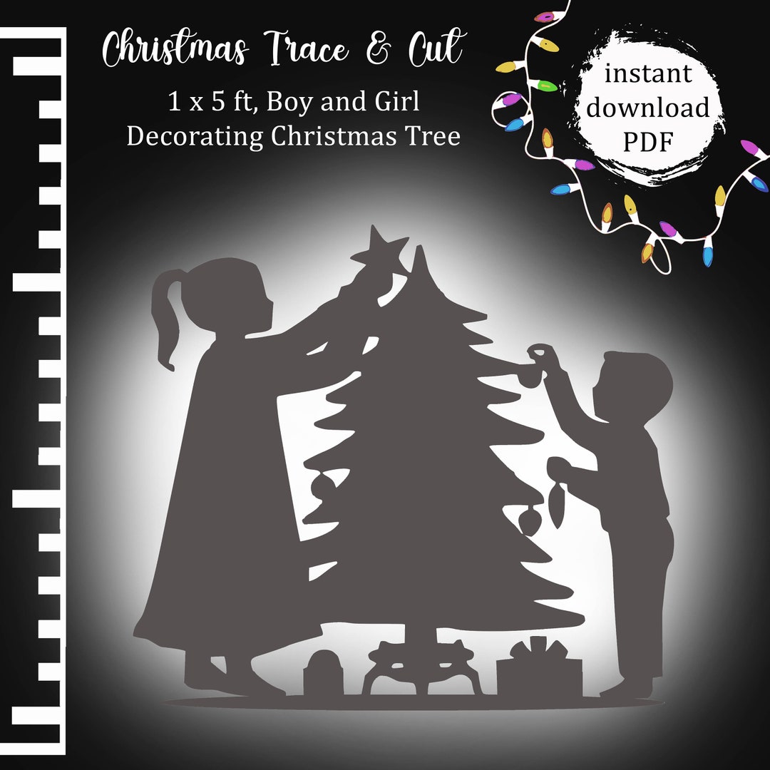 Christmas Trace and Cut Template, Printable Trace and Cut Christmas ...