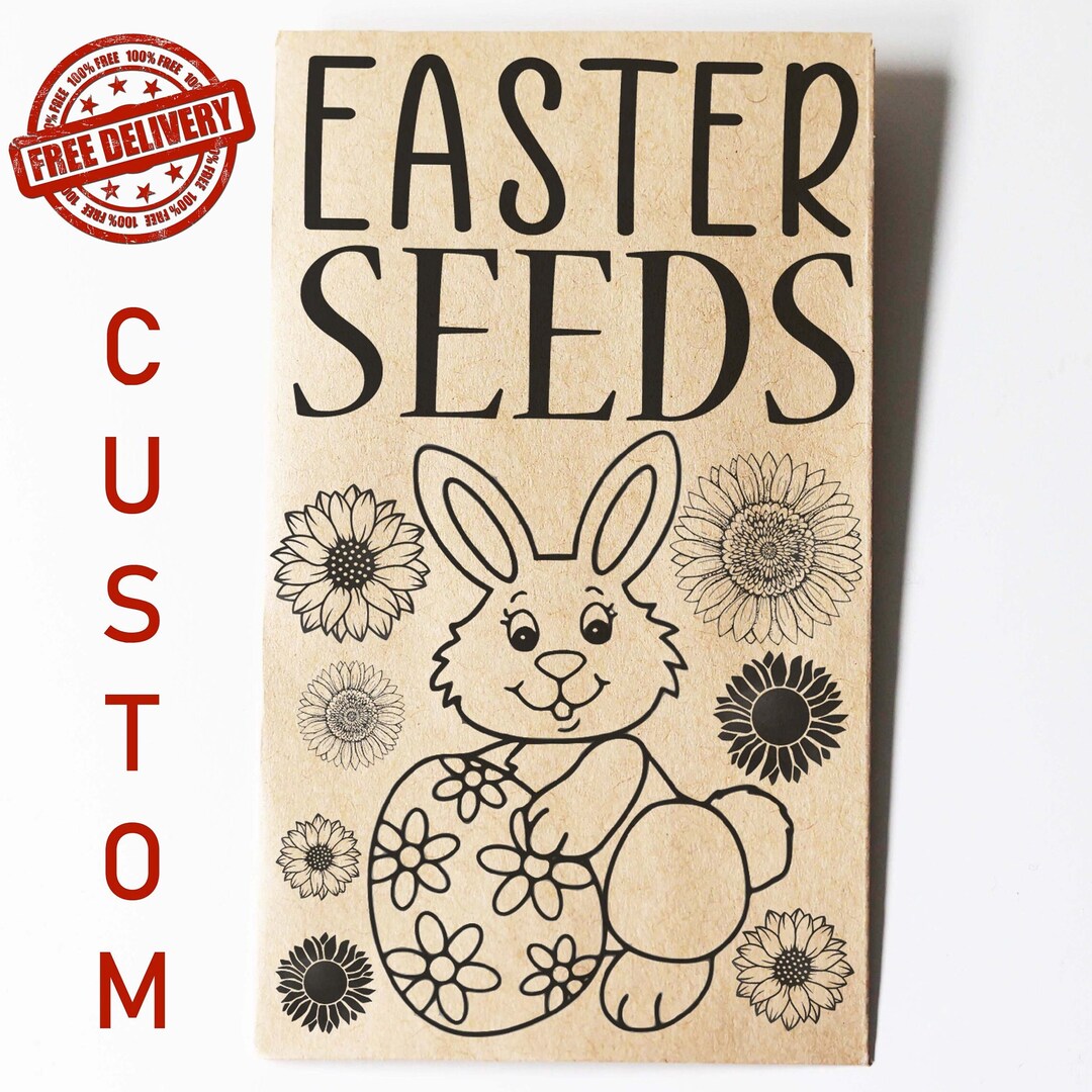 EASTER SEEDS, Easter Seed Packets, Custom Seed Packets, Thank You Favor ...