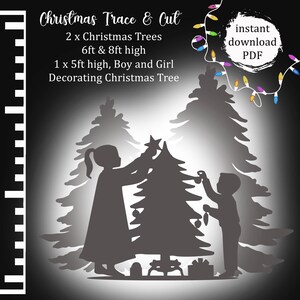 Christmas Tree Trace and Cut Template, Printable Trace and Cut ...