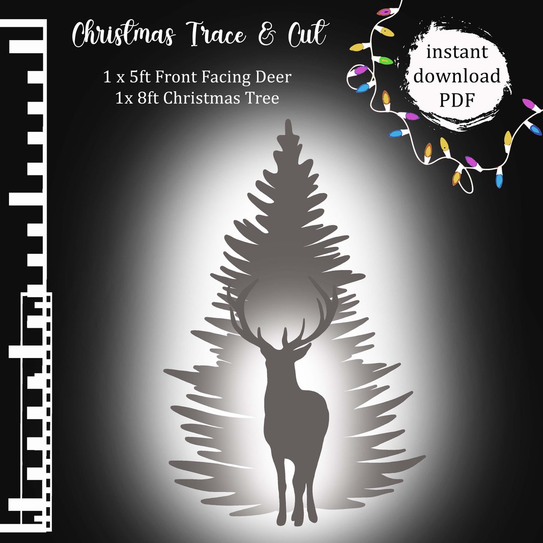 Christmas Tree Trace to Cut Template, Printable Trace and Cut Christmas ...