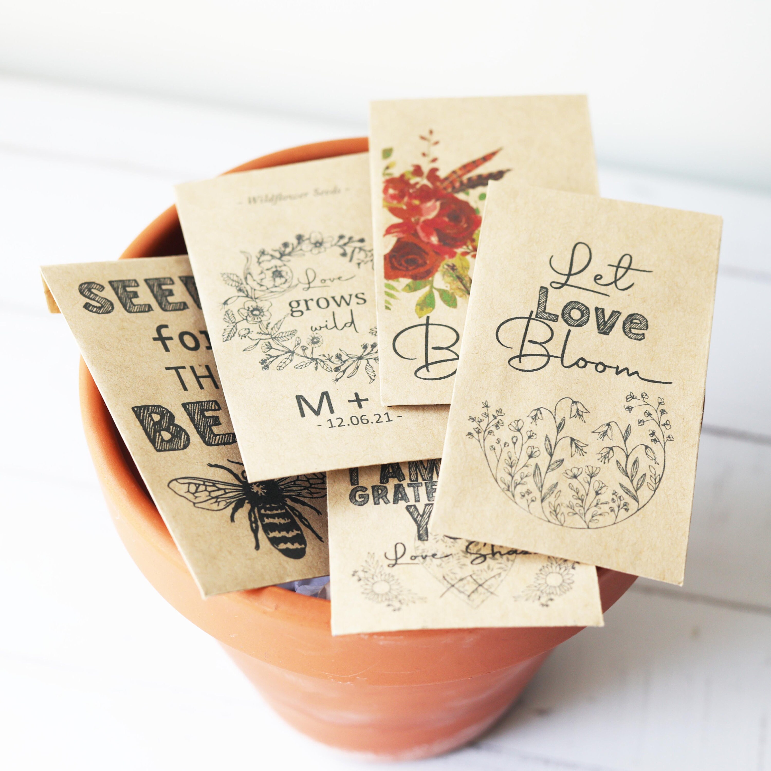 SEEDS FOR BEES Bee Seed Packets Custom Seed Packets Thank - Etsy Australia