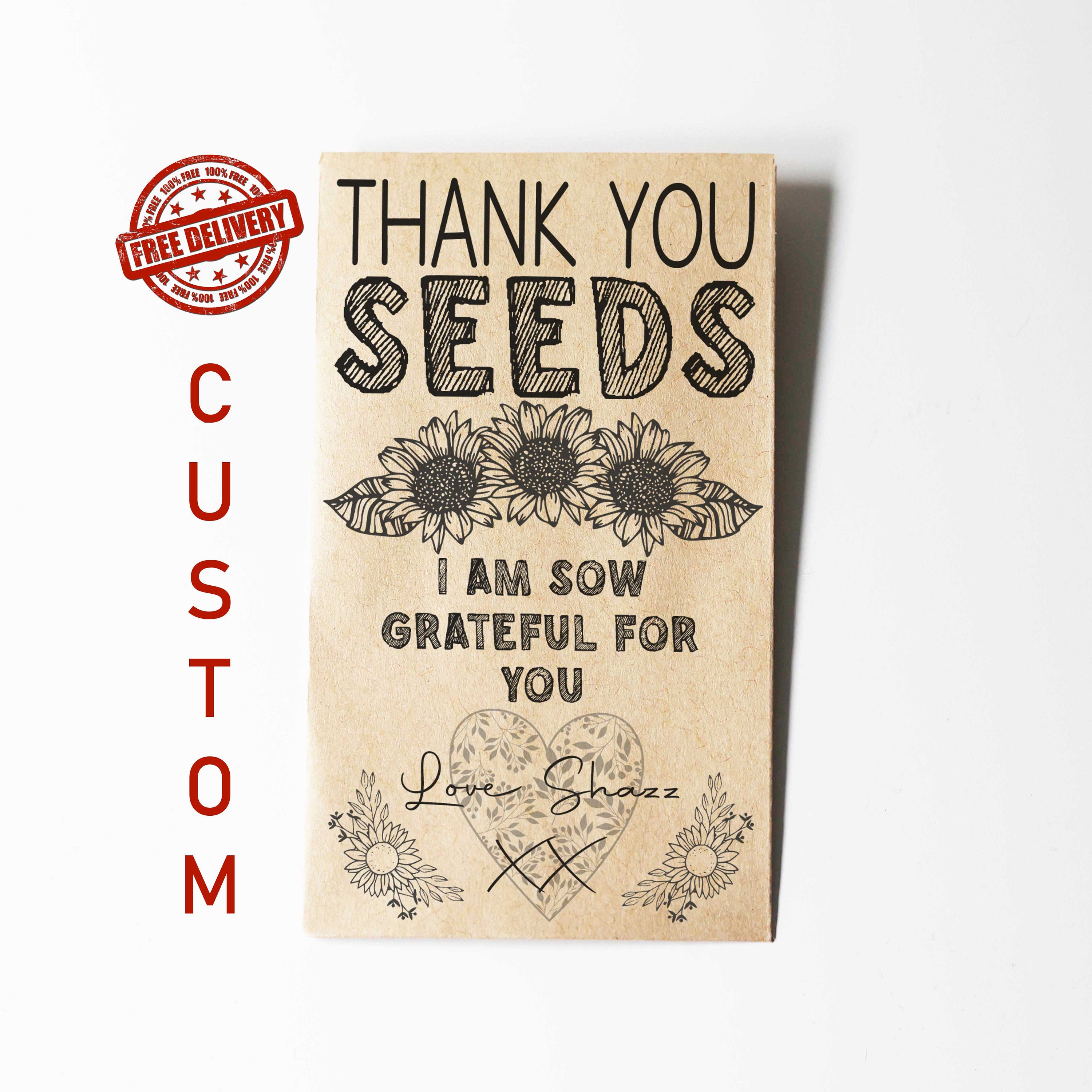 Flower Seeds To Say Thank You at Geoffrey Schultz blog