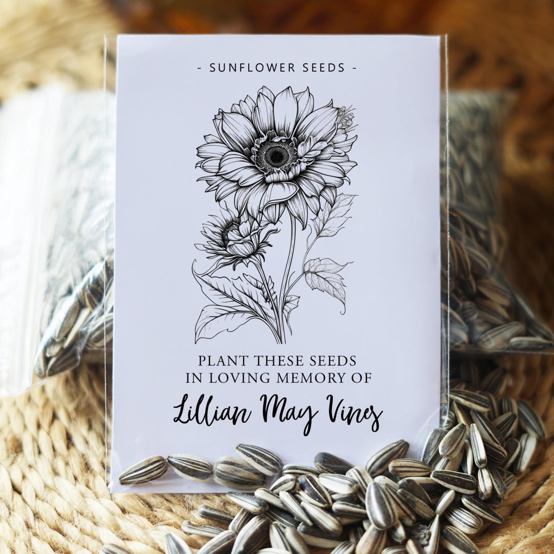 Funeral Seed Packets, in Memory of Seed Packets, Plant These Seeds in ...