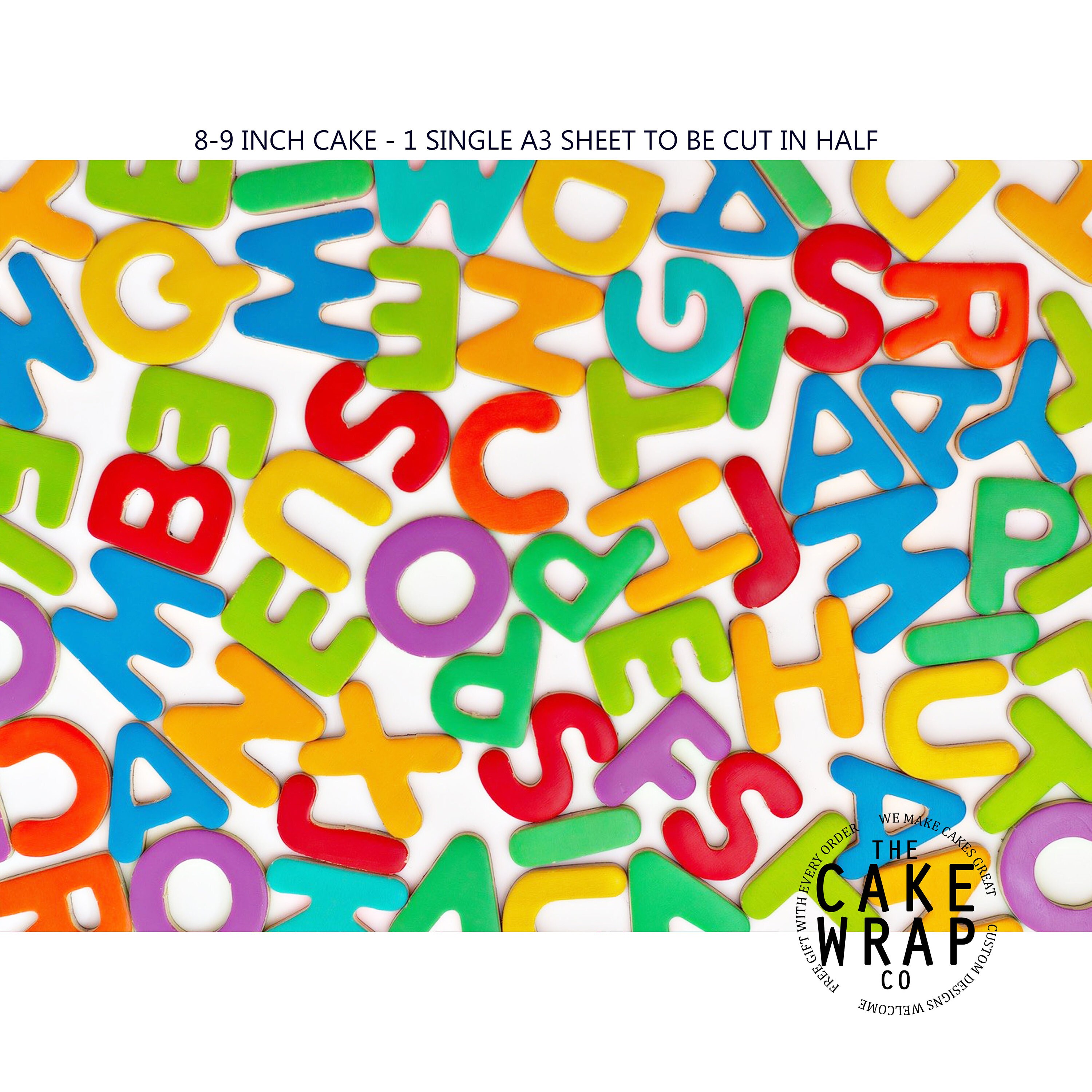 CAKE WRAP Edible Icing Alphabet Cake Wrap Icing Sheet - Etsy