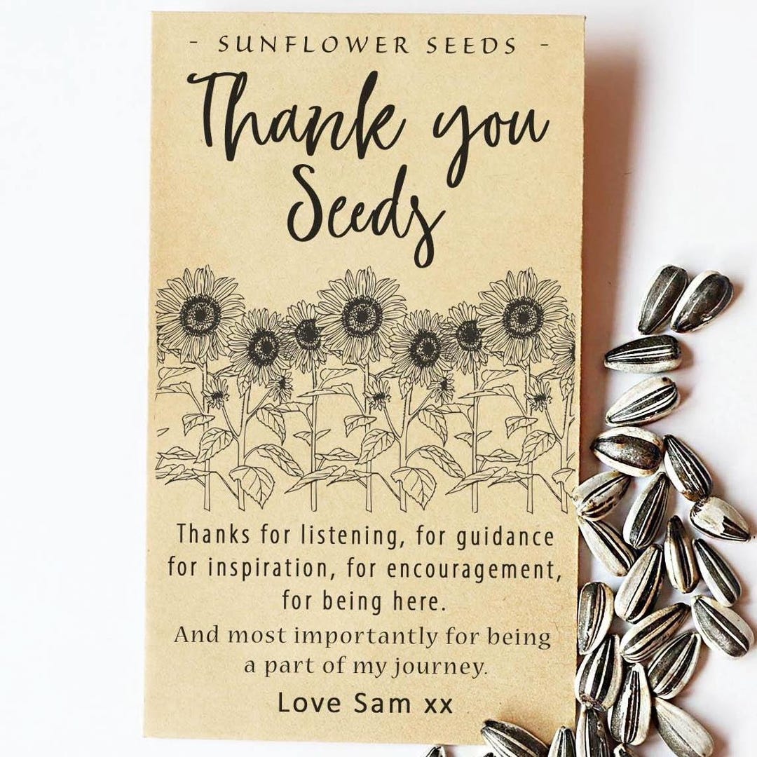 THANK YOU SEEDS, Gratitude Seed Packets, Custom Seed Packets, Thank You ...