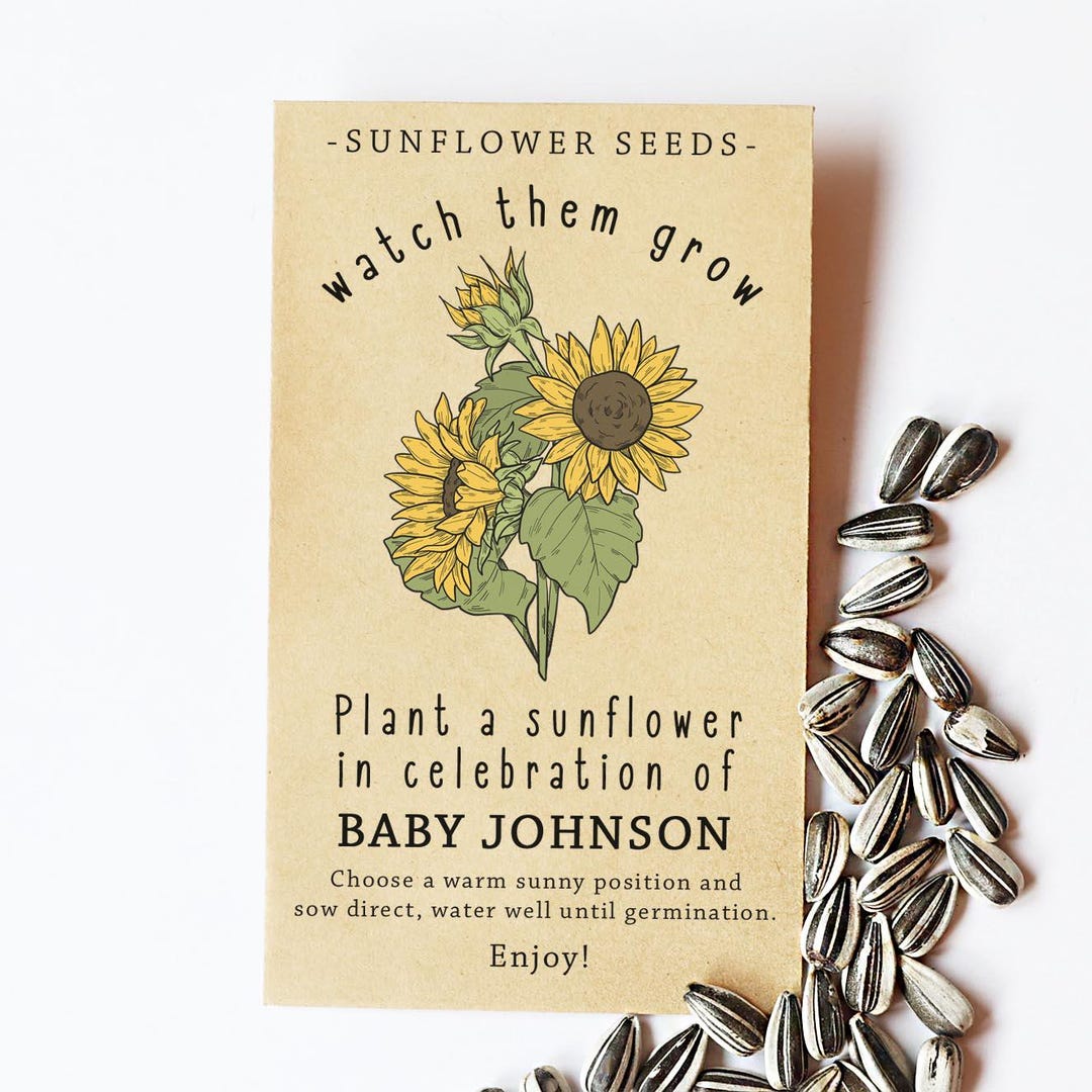Party Favours, Seed Packets, Custom Seed Packets, Birthday Favour ...