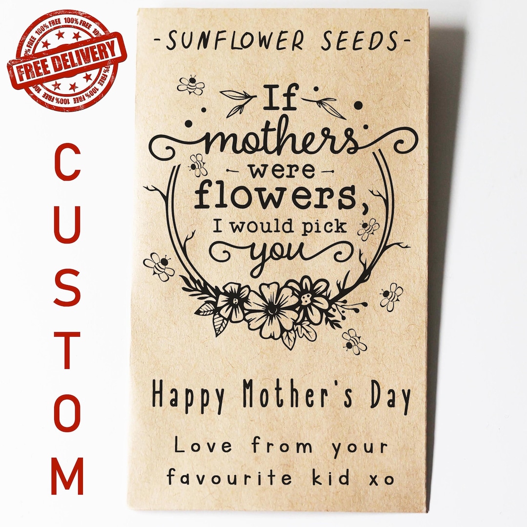 Mother's Day Gift, Mother's Day Favor, Custom Seed Packets, Mother's ...