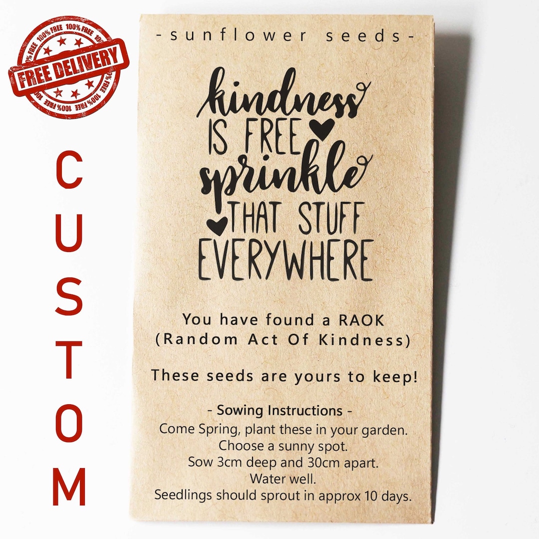 Random Act of Kindness, Kindness Seed Packets, Random Act of Kindness ...