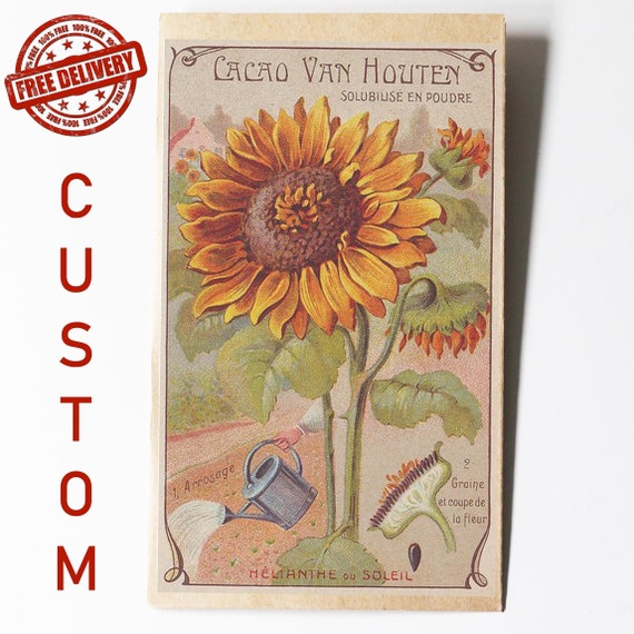 Vintage Seed Packet Sunflower Seed Pack Sunflower 'Giant Single'
