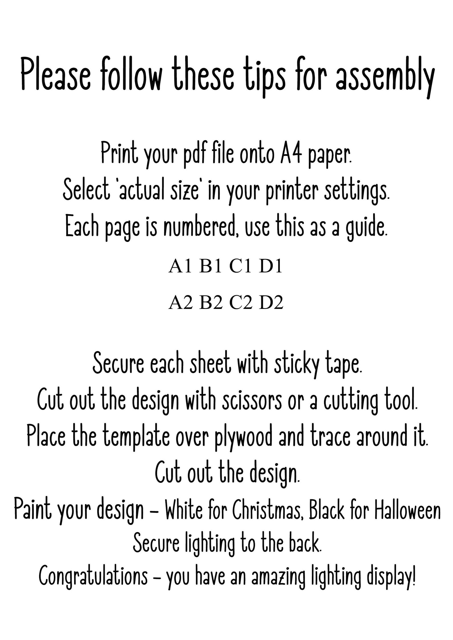 Christmas Tree Trace to Cut Template, Printable Trace and Cut Christmas ...