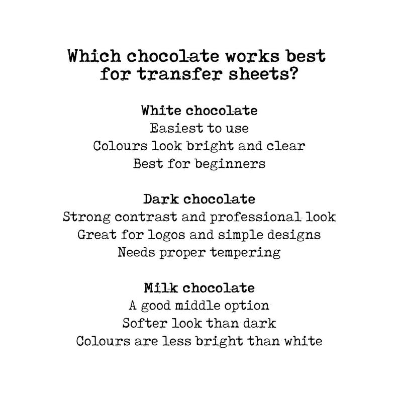 Chocolate Transfer Sheet: Star Design for Chocolate A4 Size - Etsy Israel