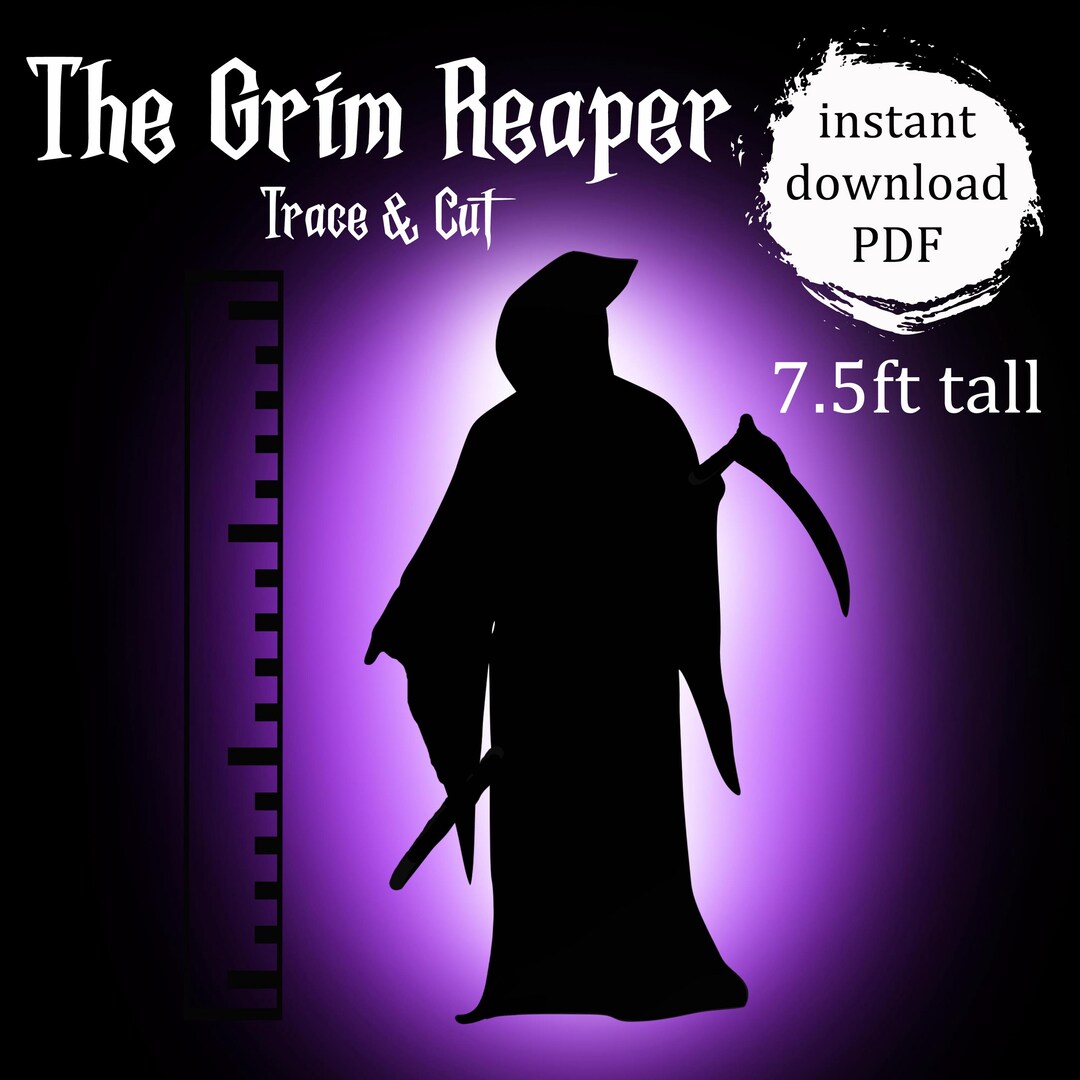 The Grim Reaper Trace to Cut Template, Printable Trace and Cut ...