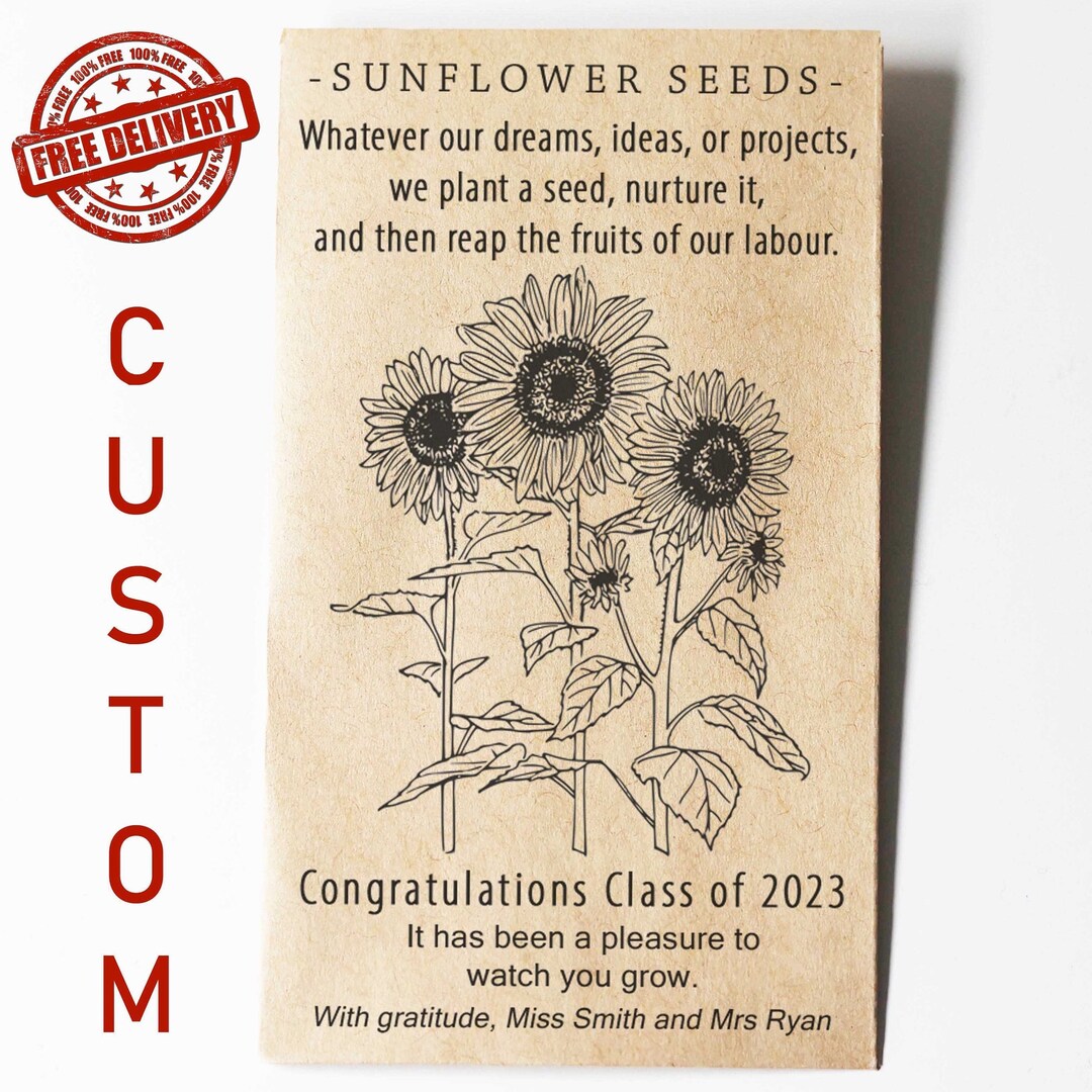 GRADUATION FAVOR, Graduation Seed Packets, Custom Graduation Seed ...