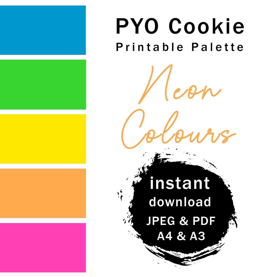 PYO Cookie Palette, Cookie Palette Digital File, Instant Download ...