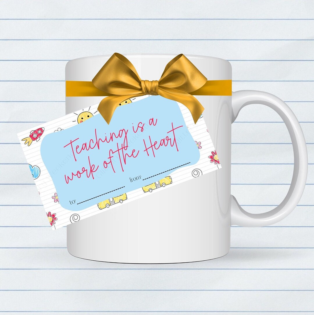 Elementary Teacher Gift Tag, Instant Download Teacher Gift Tag ...