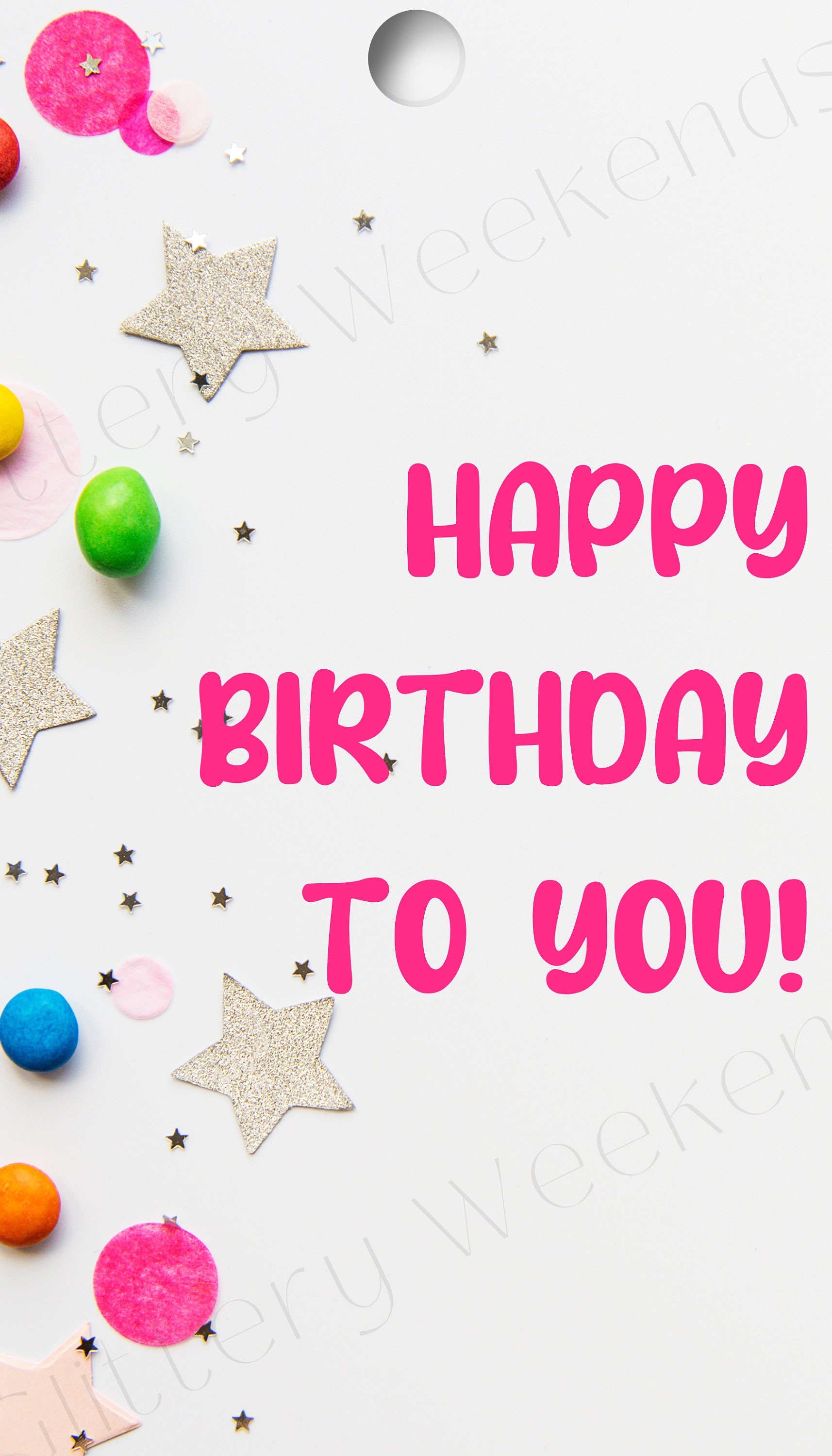 Hot Pink Printable Birthday Gift Tag, Instant Download Birthday Gift ...