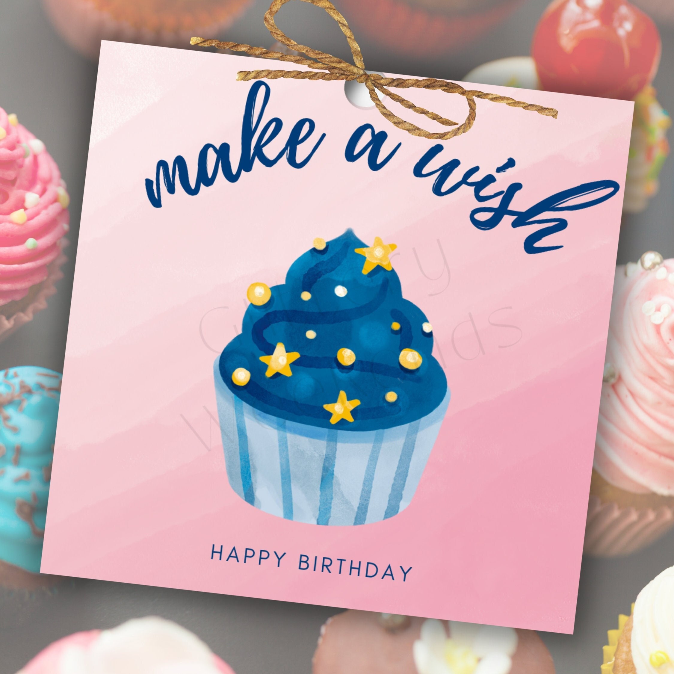 Printable Birthday Gift Tag, Instant Download Birthday Gift Tag, Make a ...