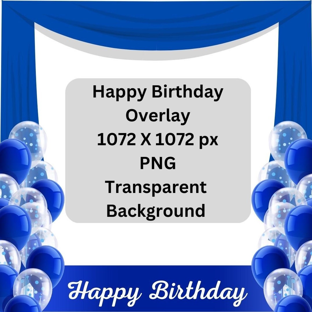 Editable 360 Photo Booth Happy Birthday Overlay 1072 X 1072 - Etsy ...