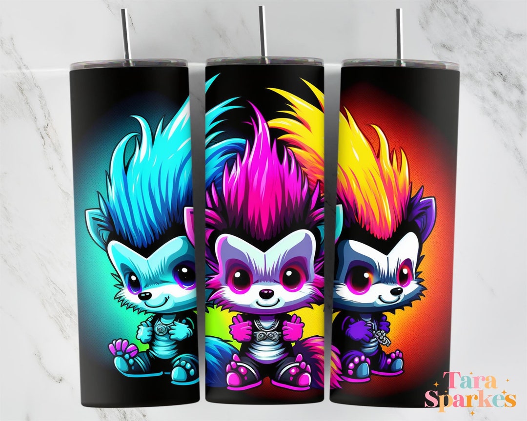 Skunk Punks 42 20oz Kids Tumbler Sublimation Design Template, Tumbler ...