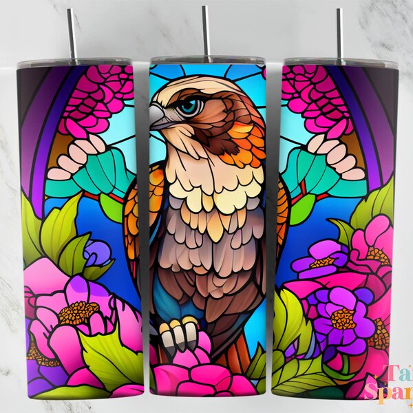 Stained Glass Hawk - Etsy