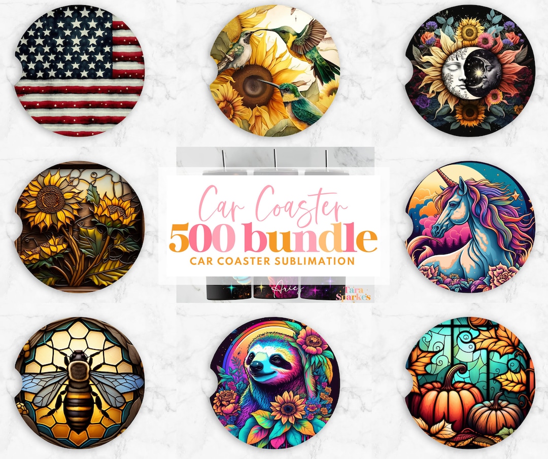 500 PNG Car Coaster Sublimation Design, Car Coaster Designs, Round ...