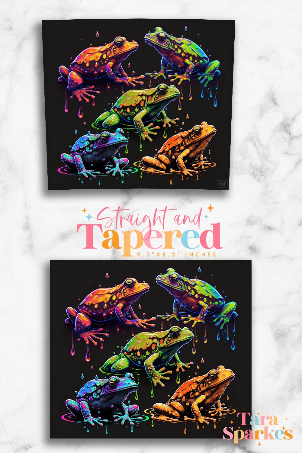 Neon Frogs Rainbow Splatter 20 Oz Skinny Tumbler Sublimation - Etsy