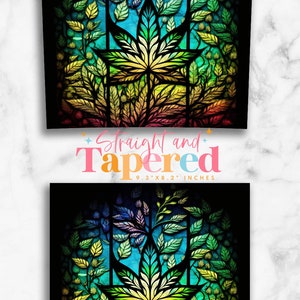Weed Stained Glass 20 Oz Skinny Tumbler Sublimation Design - Etsy