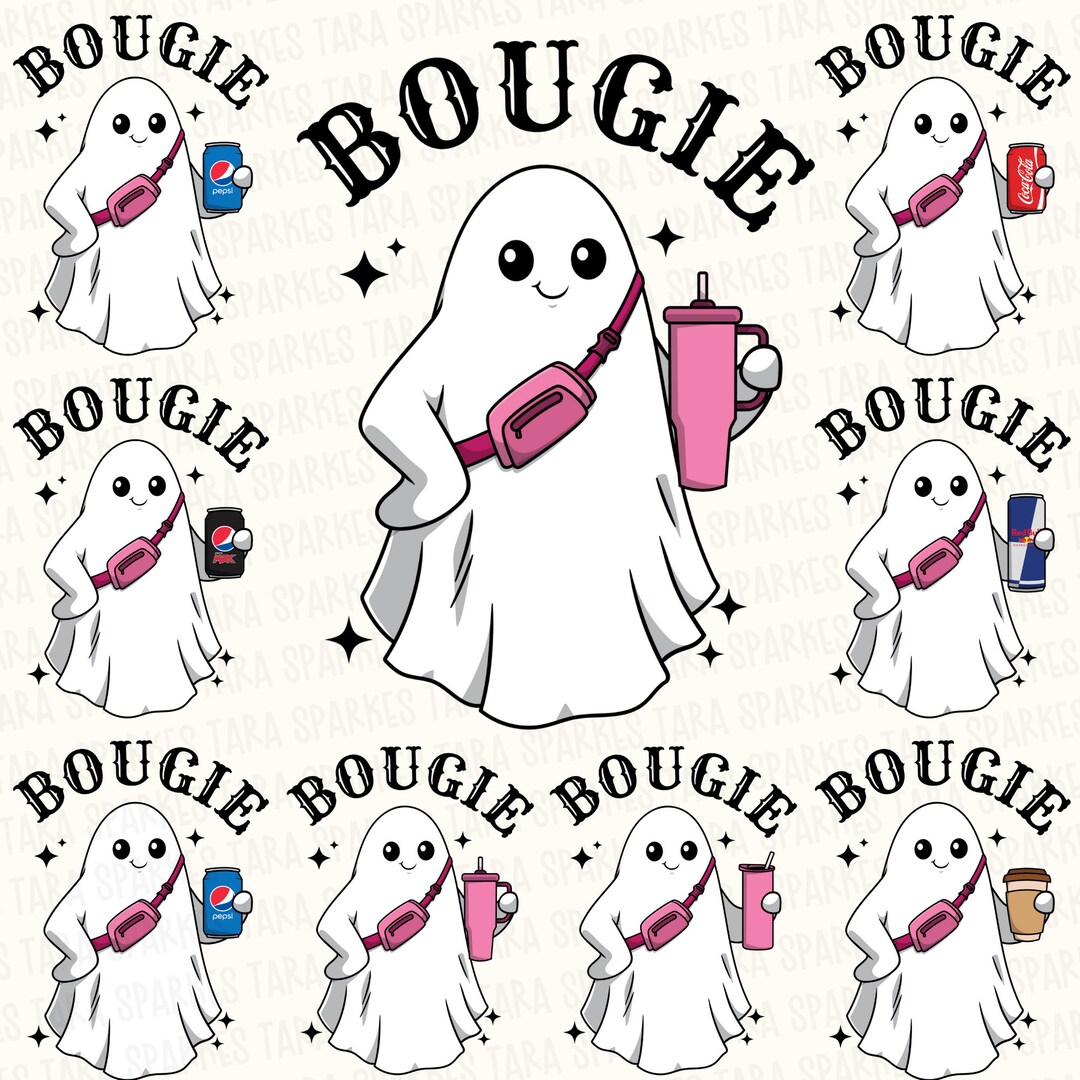 Bougie Ghost Drinks Iced Coffee Red Bull Sublimation Design Bundle ...