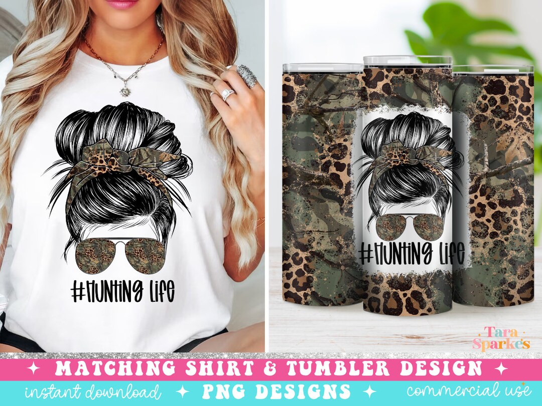 Just a Girl Who Loves Hunting, Matching 20 Oz Skinny Tumbler ...