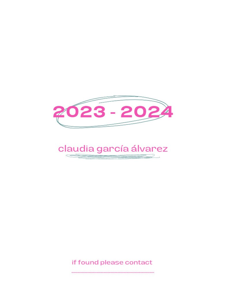 Printable 2023-2024 Academic Diary // Agenda 2023-2024 Imprimible - Etsy