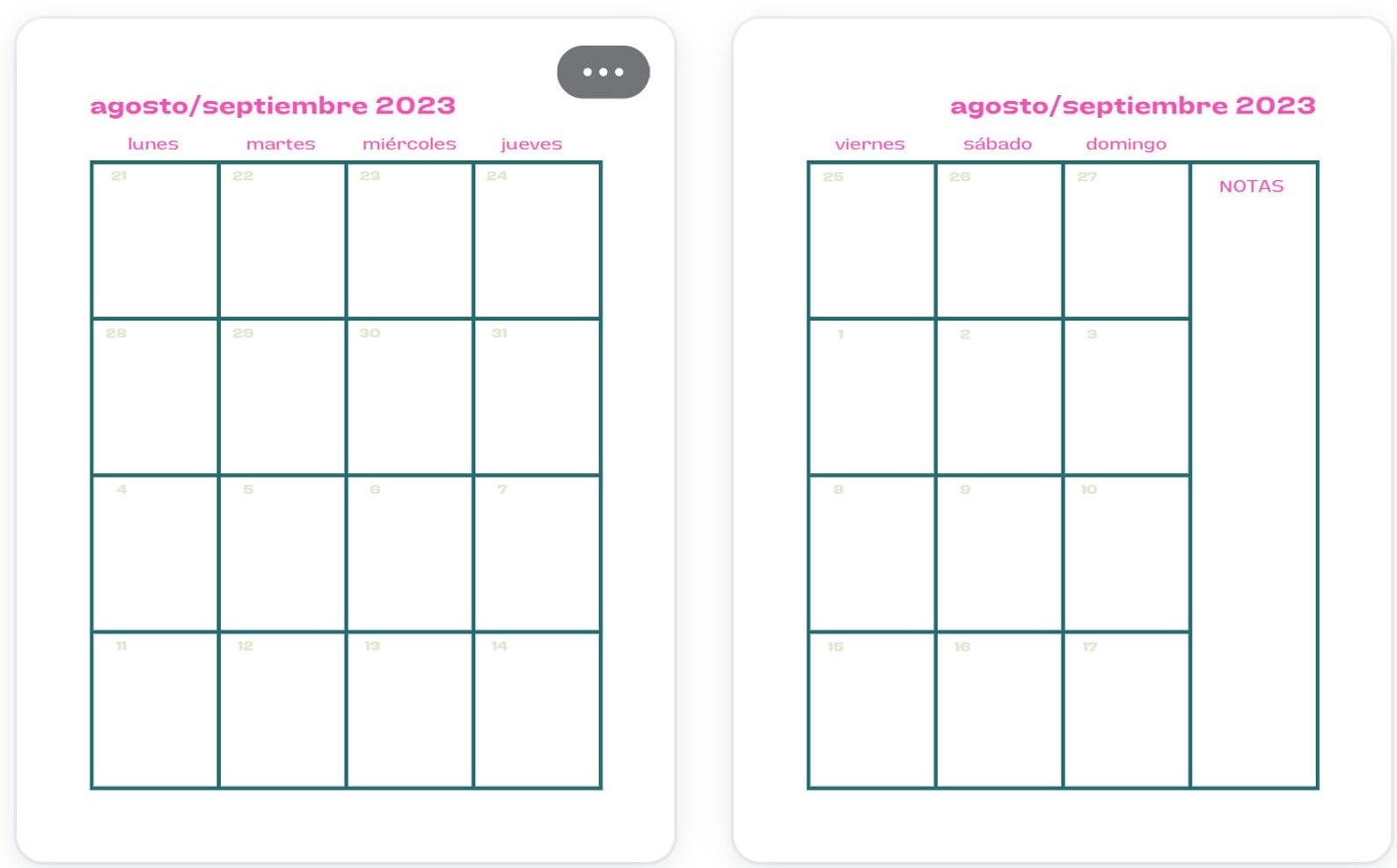 Printable 2023-2024 Academic Diary // Agenda 2023-2024 Imprimible - Etsy