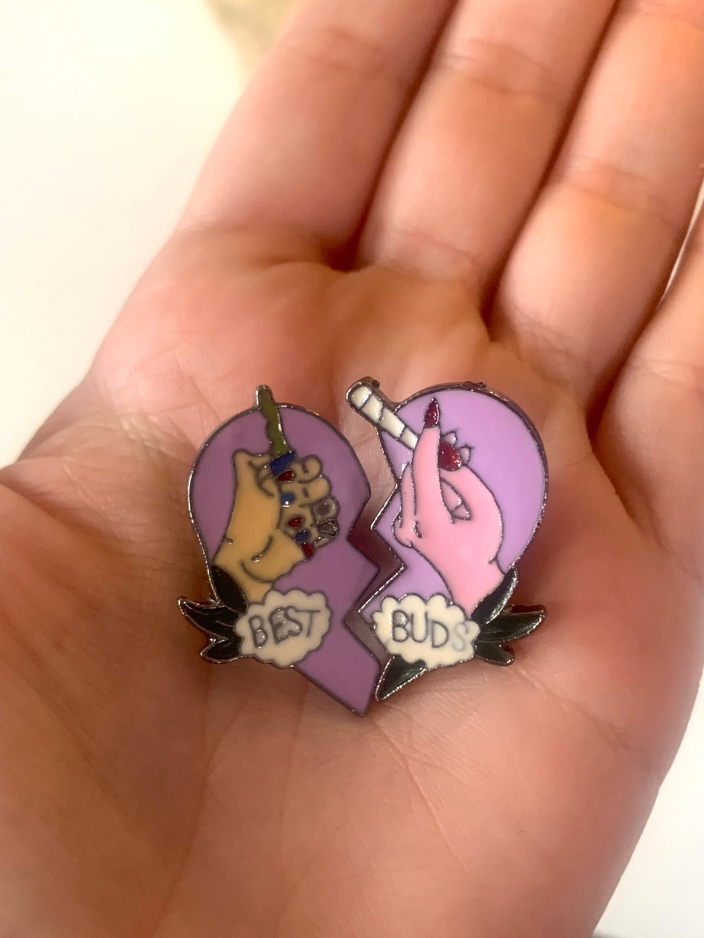 Matching Besties Best Buds Pins Stoner Backpack Pin Brooch - Etsy