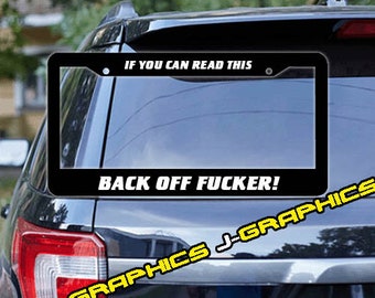 Back off License Plate Frame - Etsy