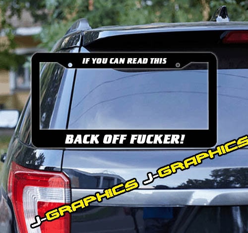 If You Can Read This Back off Funny License Plate Frame - Etsy