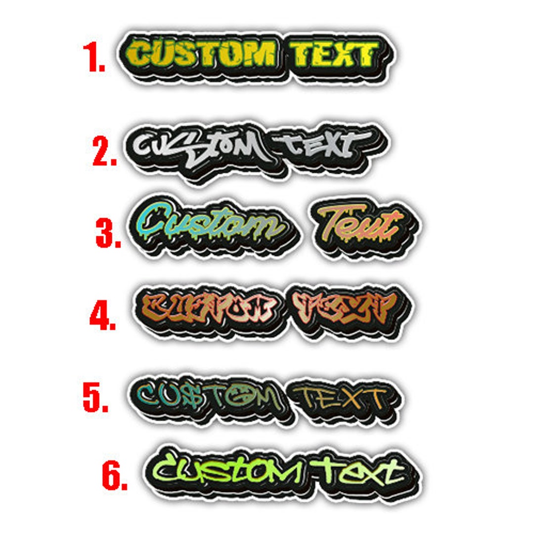 Custom Personalized Handwritten Decals, Label, Laptop Decal, Graffiti ...