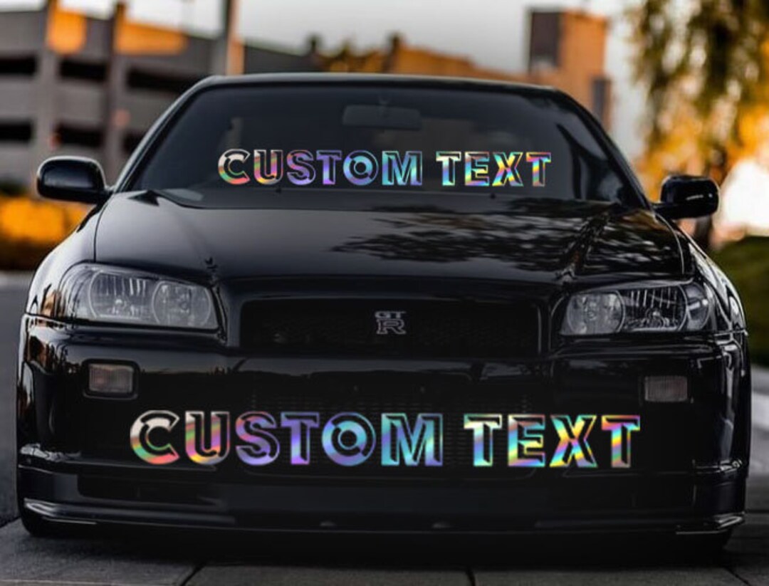 Custom Text Car Decal: 3D Rac Style Windshield Banner - Etsy