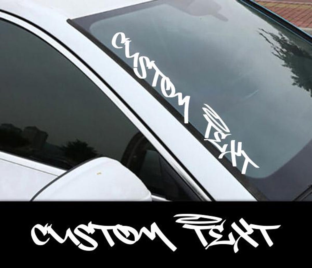 Custom Window Vinyl Pillar (side Windshield) Banner Decal / Sticker ...