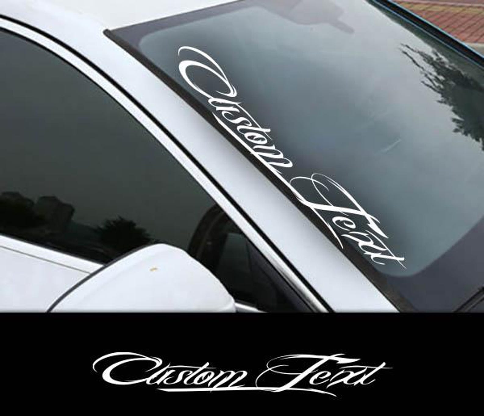 Custom Window Vinyl Pillar (side Windshield) Banner Decal / Sticker ...