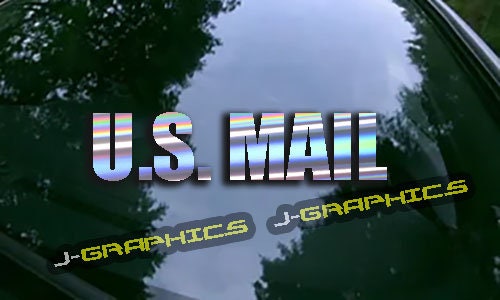 U.S. Mail Vinyl Decal Sticker Oil Slick Chrome Car Truck SUV Window ...