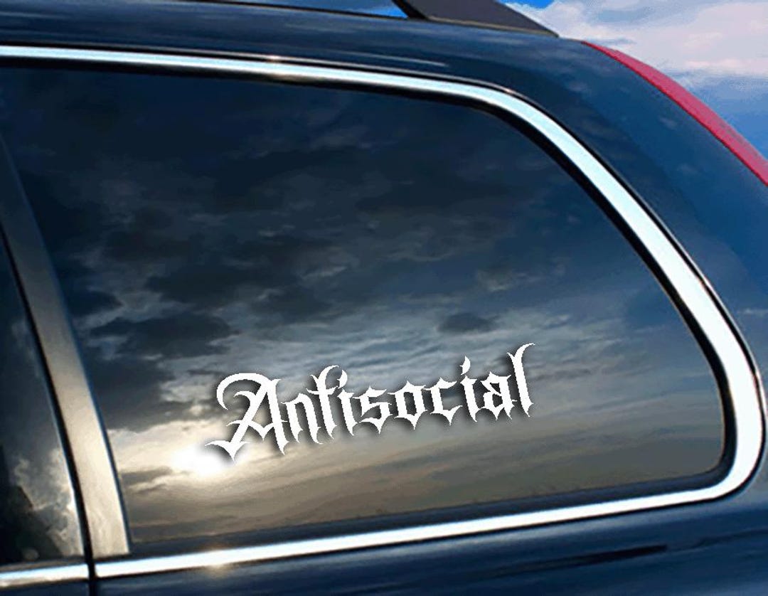 Antisocial Decal (2) JDM Sticker Euro KDM Diesel Turbo Boost Car Truck ...