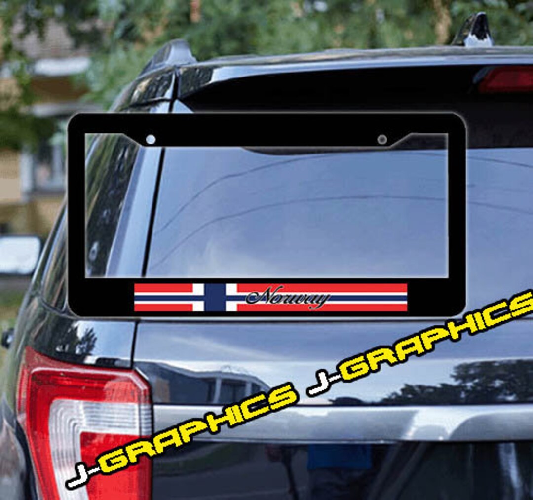 Norway Map Flag License Plate Frame Flag Norwegian Kingdom - Etsy