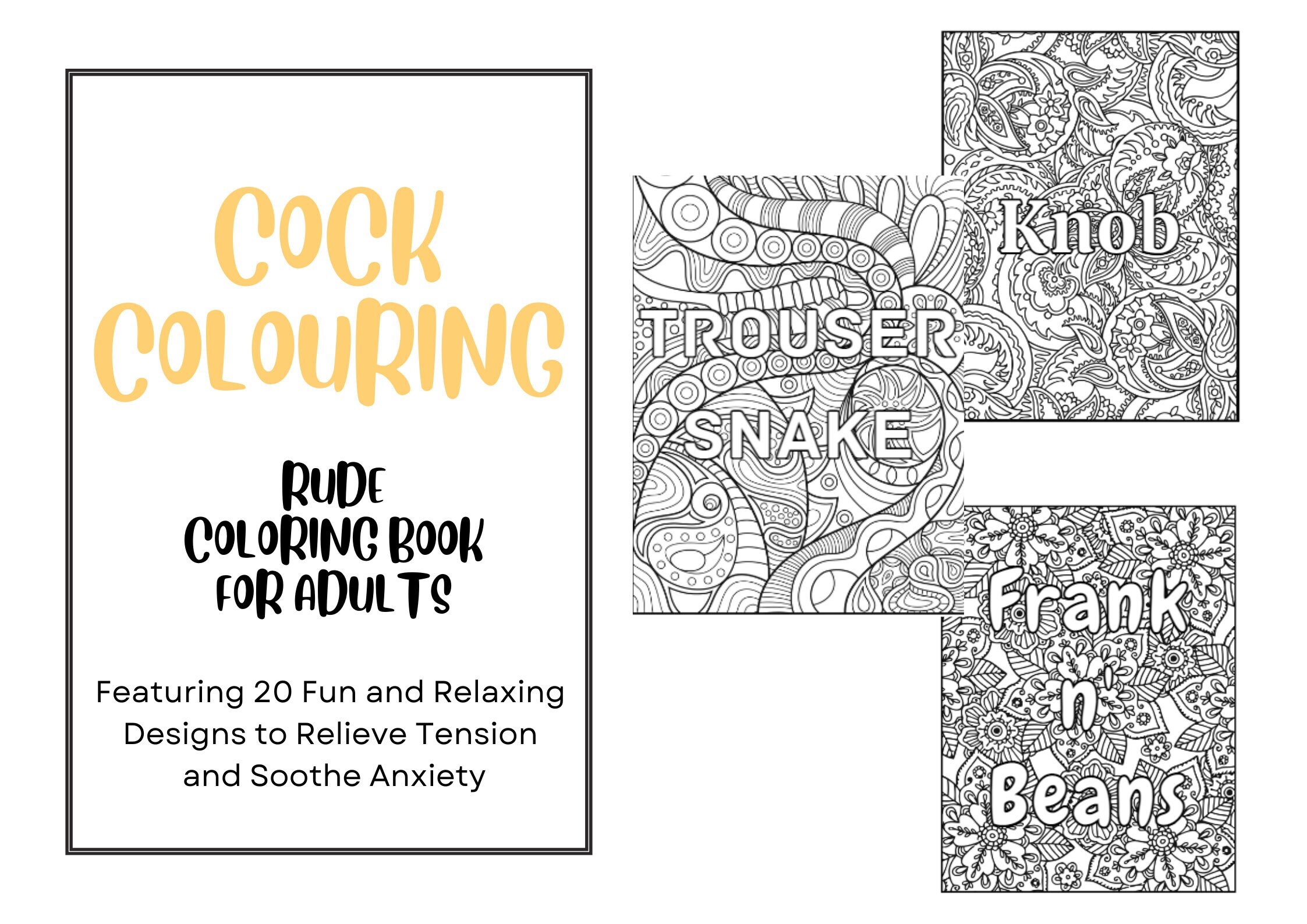Willy Penis Colouring Book Pages Digital Instant Download 20 Etsy